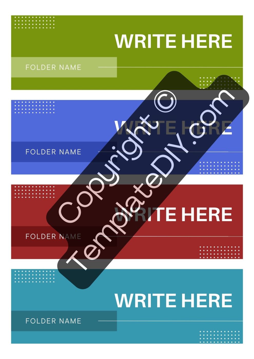 Professional File Folder Labels Template | Printable & Editable