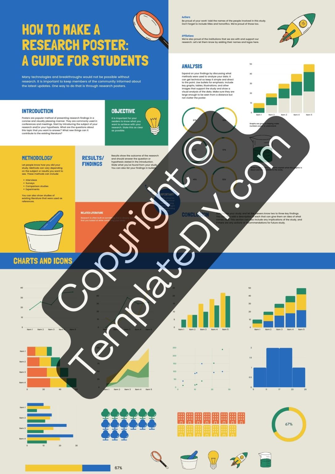 Research Poster Template Printable PDF, Word [Editable]