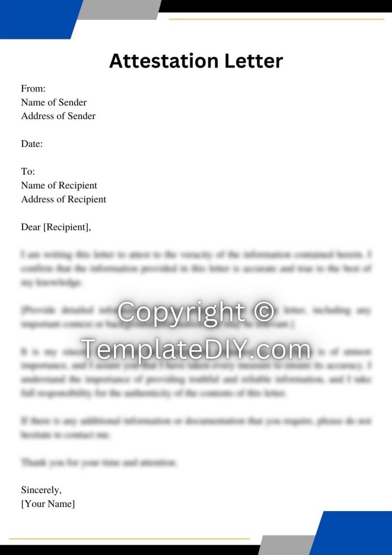 Self Attested Letter Template – Editable & Ready to Use
