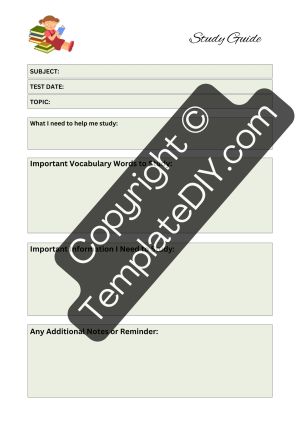 Study Guide Template Printable in PDF, Word [Editable]