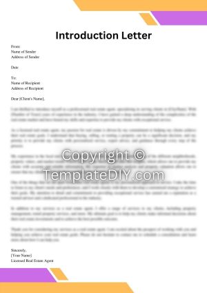 Real Estate Introduction Letter Sample with Examples