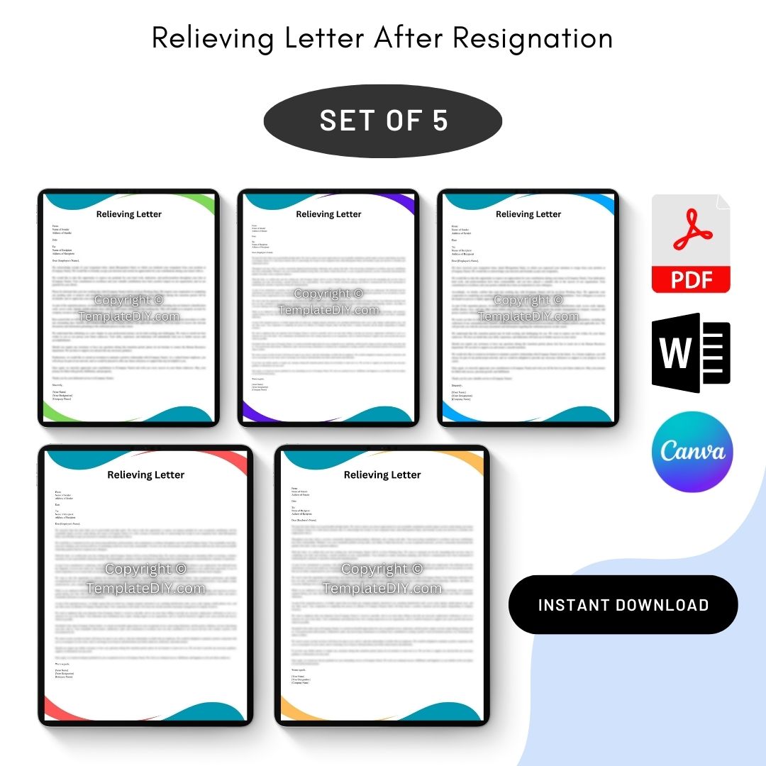 Relieving Letter After Resignation Sample with Examples