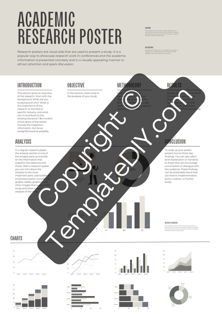 Research Poster Template Printable PDF, Word [Editable]