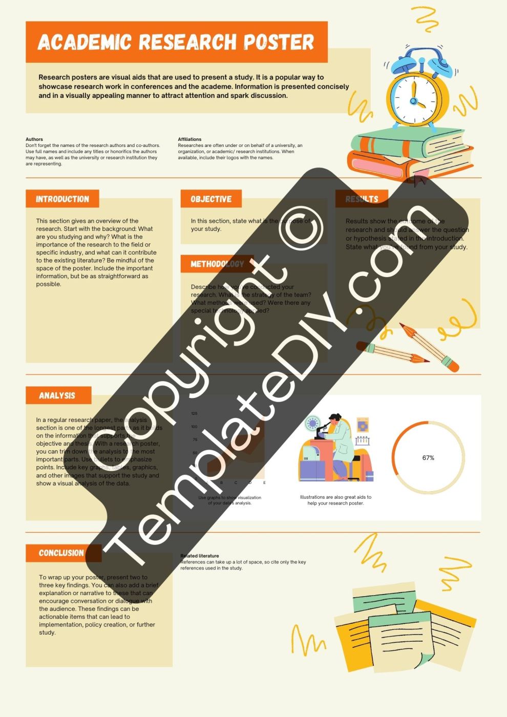 Research Poster Template Printable PDF, Word [Editable]