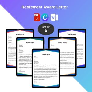 Retirement Award Letter Sample with Examples [Word Editable]