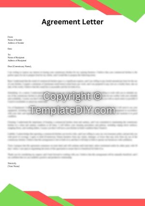 Commissary Letter of Agreement Sample Template [Word]