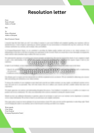 Customer Complaint Resolution Letter Sample with Examples