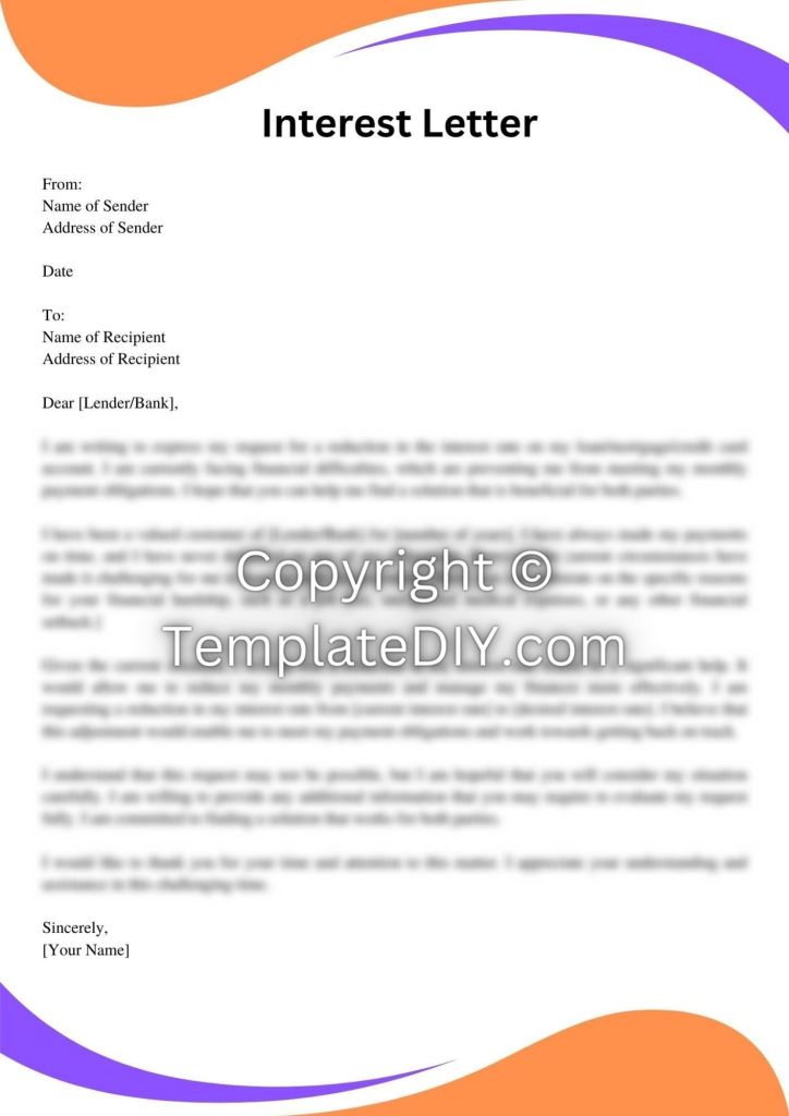 Delta Interest Letter Sample with Examples [Word Editable]