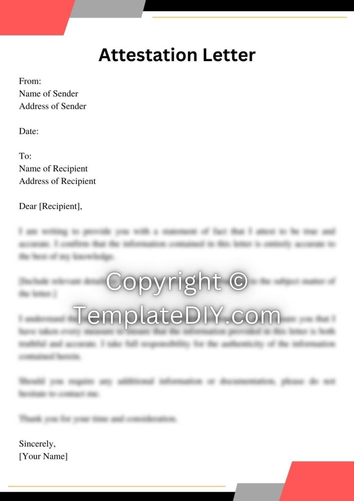 Self Attested Letter Template – Editable & Ready to Use