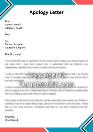 Sincere Apology Letter Sample Template with Examples