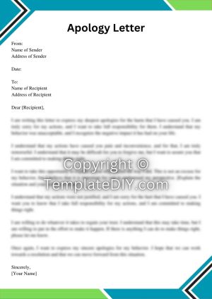 Sincere Apology Letter Sample Template with Examples