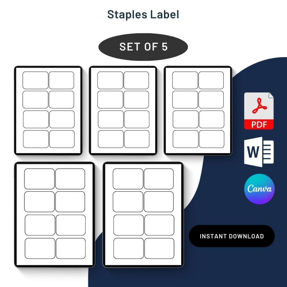 Staples Label Templates Printable PDF, Word [Editable]