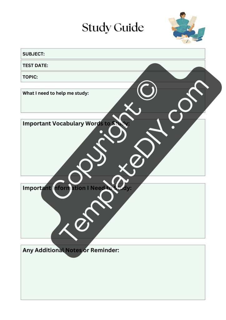 Study Guide Template Printable in PDF, Word [Editable]