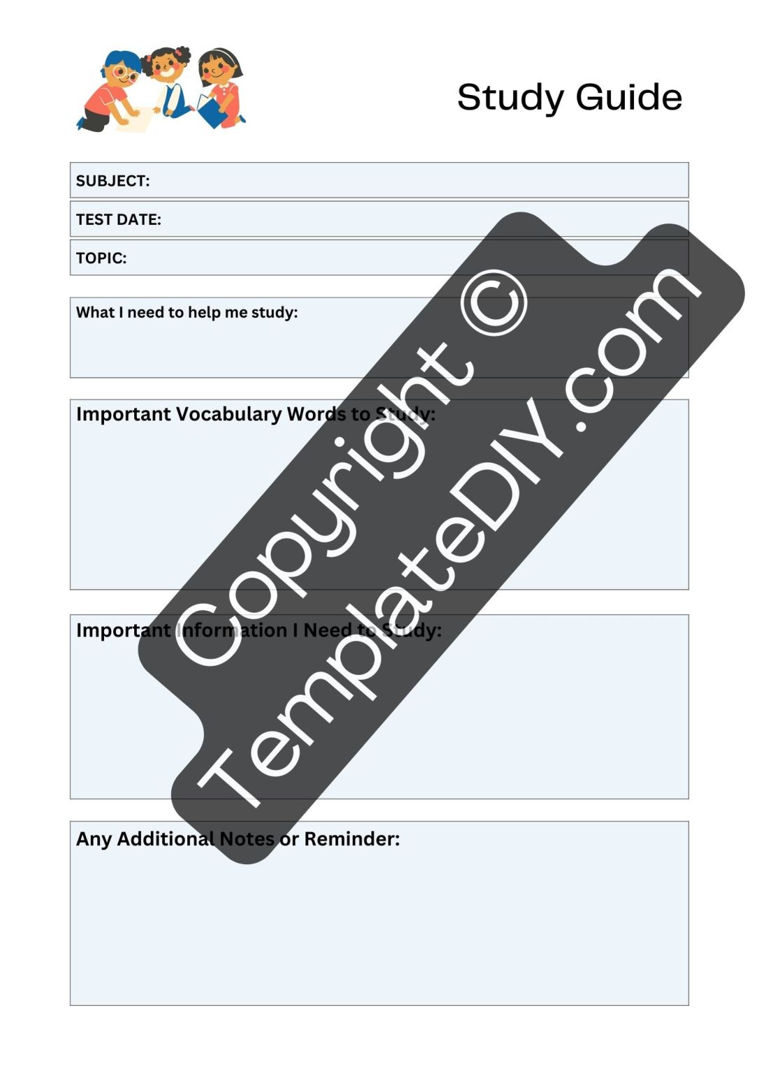 Study Guide Template Printable in PDF, Word [Editable]