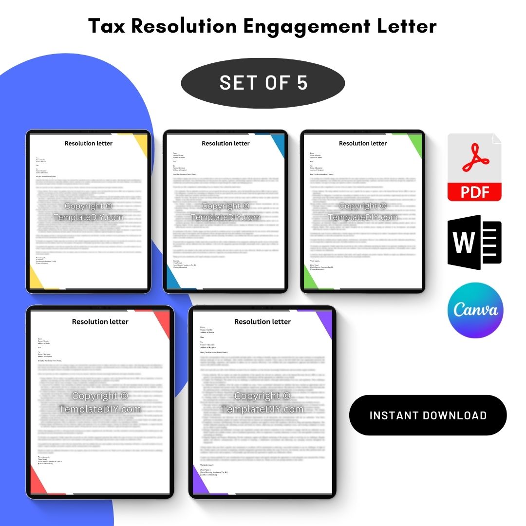 Tax Resolution Engagement Letter Sample with Examples