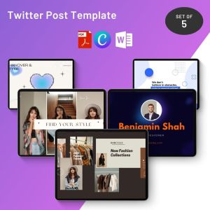 Twitter Post Template Printable PDF, Word [Editable]