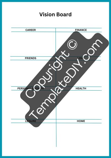 Vision Board Template Printable Template PDF, Word