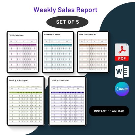 Weekly Sales Report Template Printable PDF, Word [Editable]