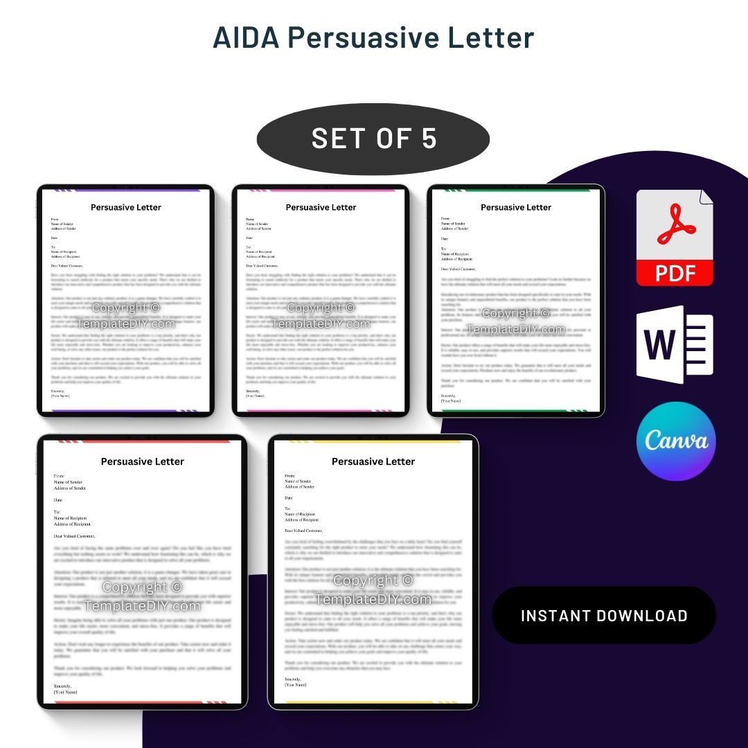 AIDA Persuasive Letter Sample with Examples [Word]