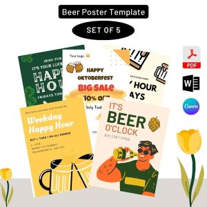 Beer Poster Template Printable PDF, Word [Editable]