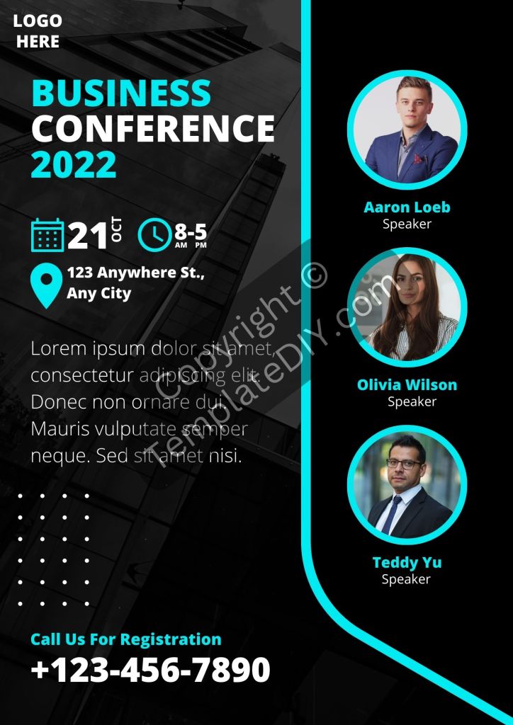 Conference Pamphlet Template Printable PDF, Word [Editable]