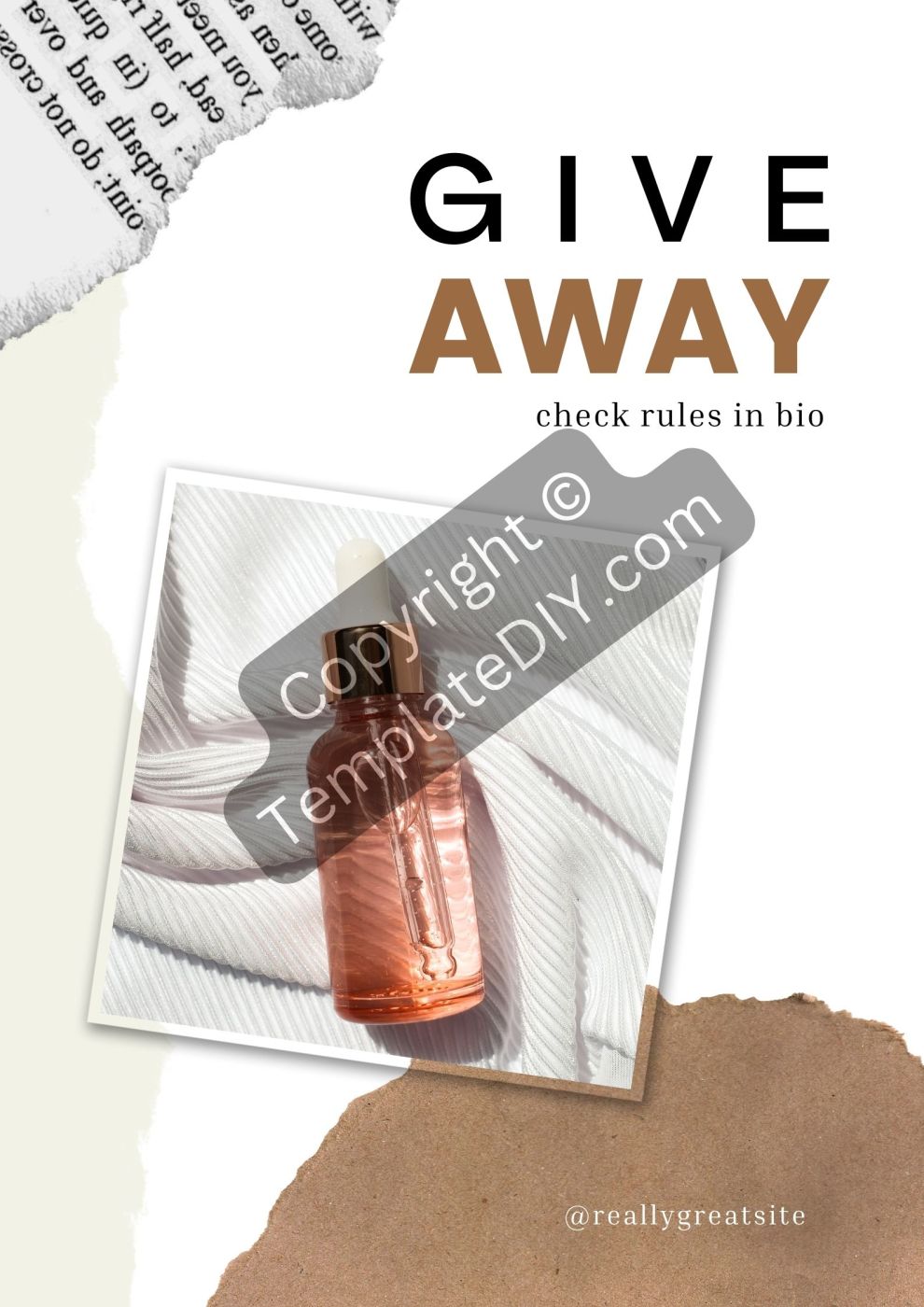 Giveaway Post Template Printable in PDF, Word [Editable]