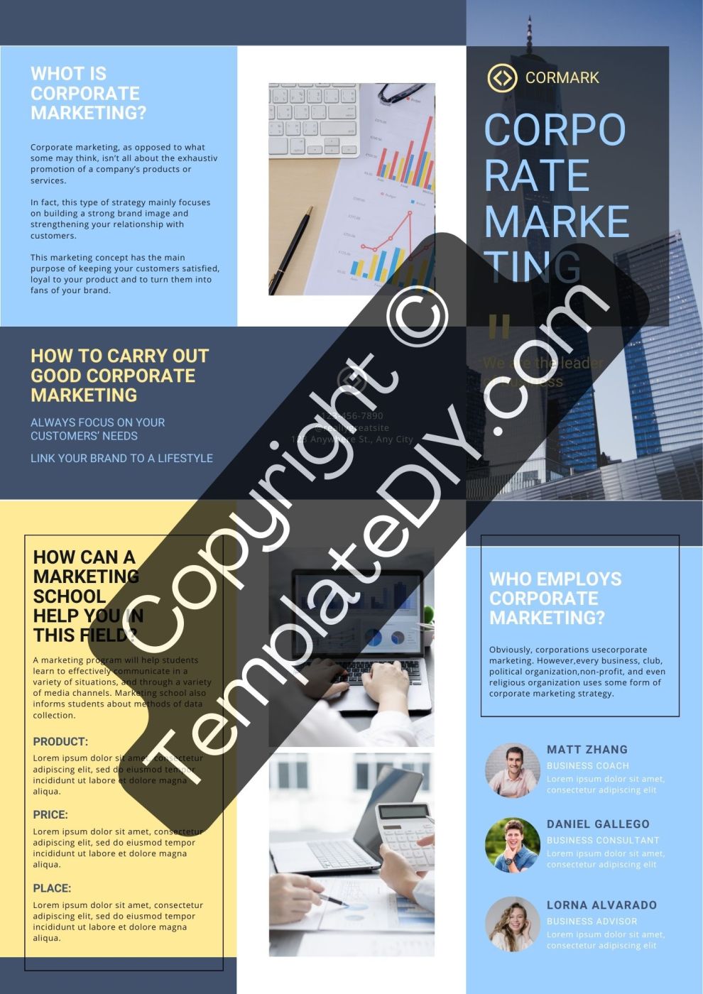 Brochure Pamphlet Template Printable PDF, Word [Editable]