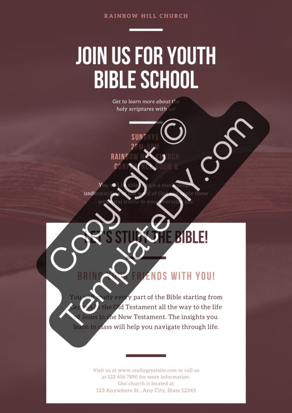 Church Pamphlet Template Printable PDF, Word [Editable]