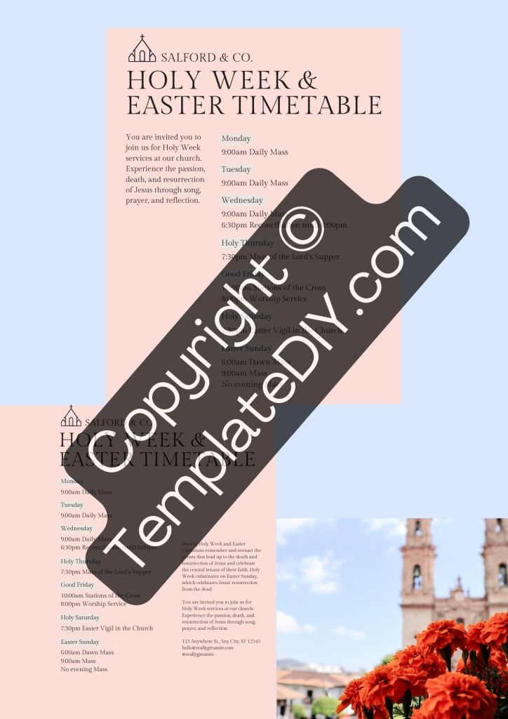 Church Pamphlet Template Printable PDF, Word [Editable]