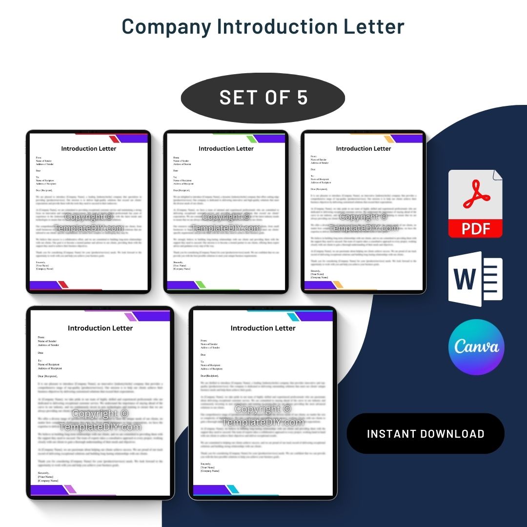 Company Introduction Letter Sample with Examples [Word]