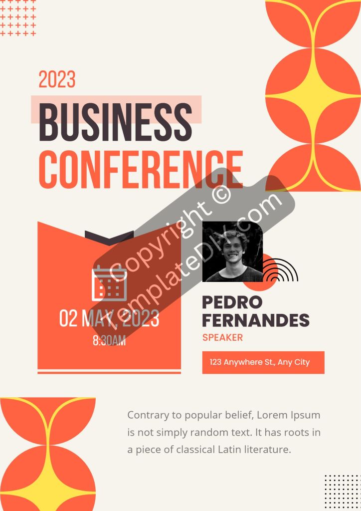 Conference Pamphlet Template Printable PDF, Word [Editable]