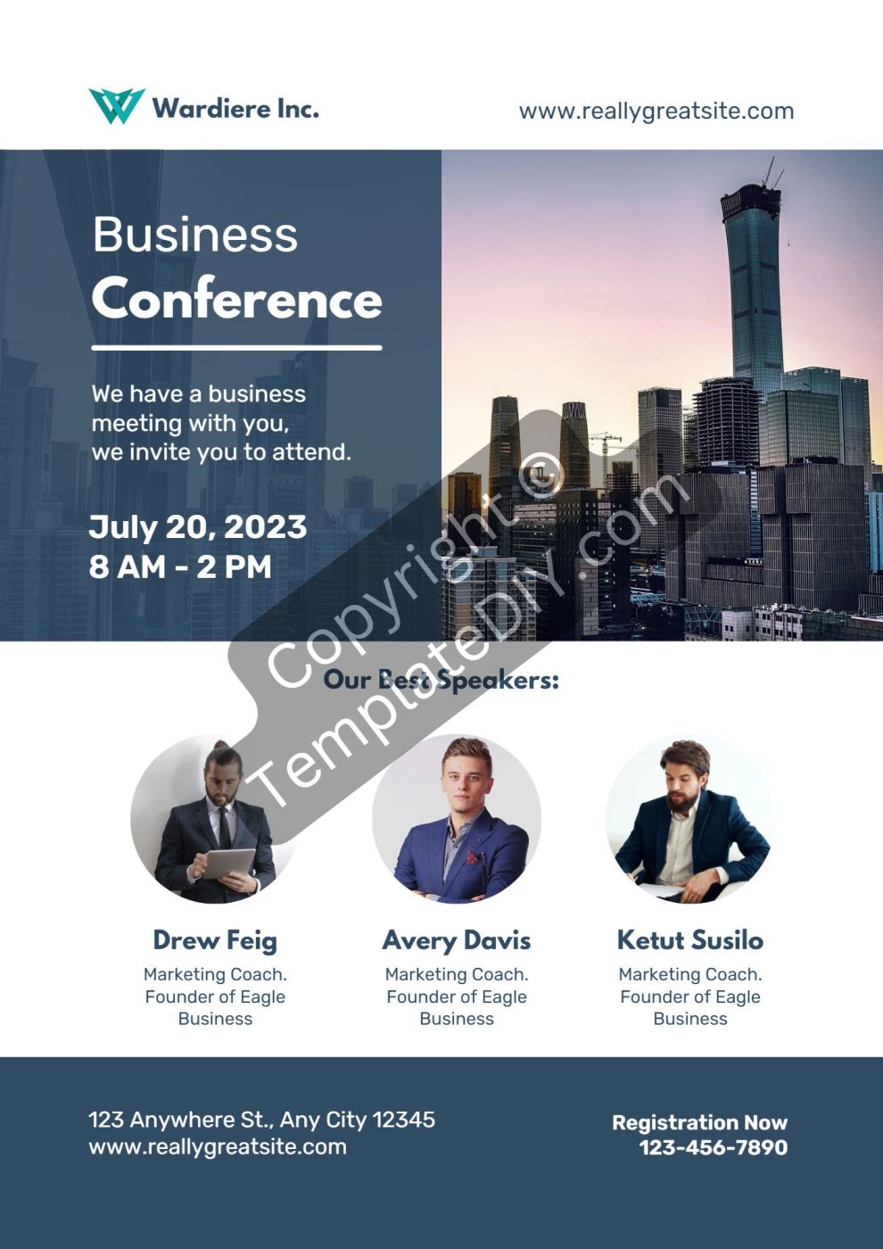 Conference Pamphlet Template Printable PDF, Word [Editable]