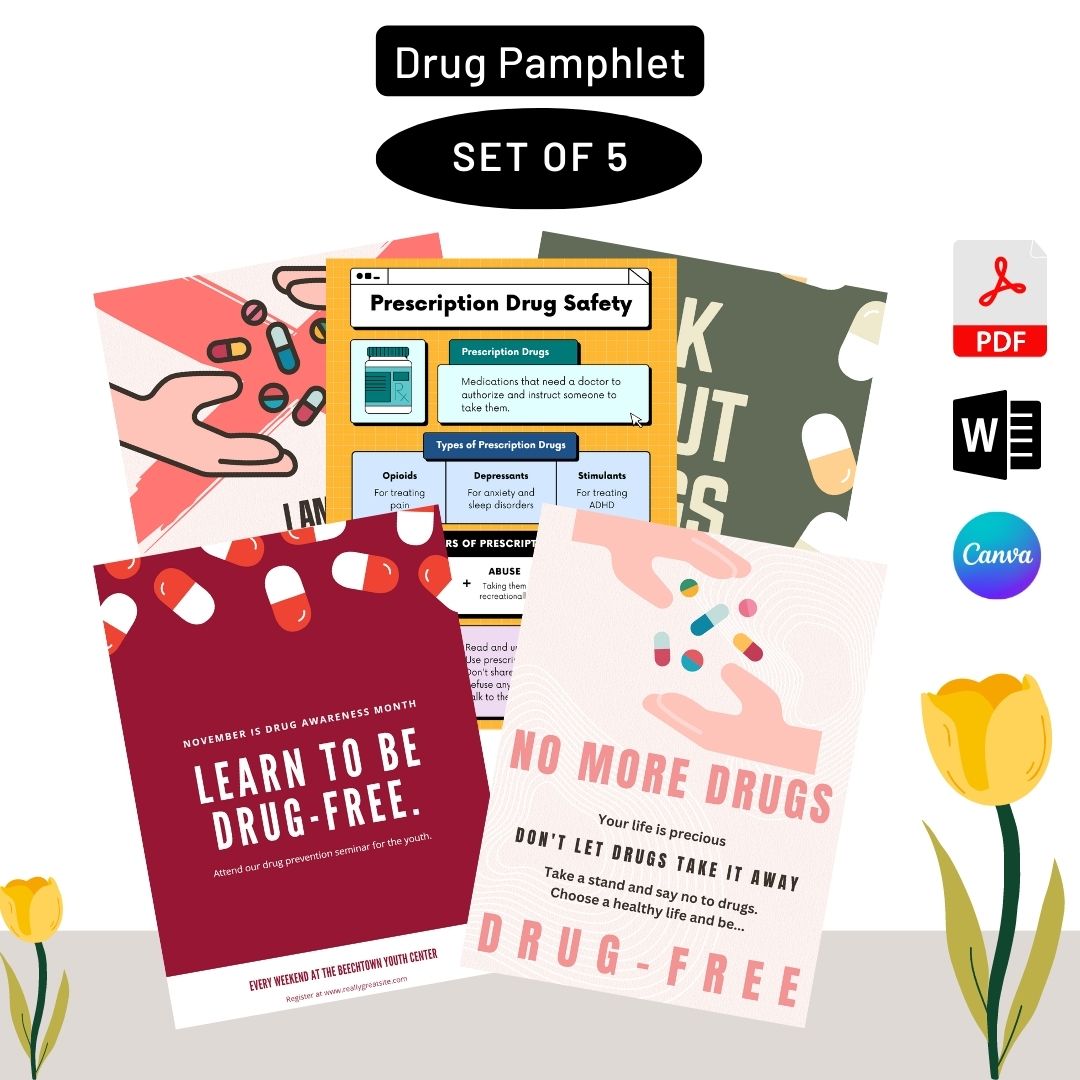 Drug Pamphlet Template Printable PDF, Word [Editable]