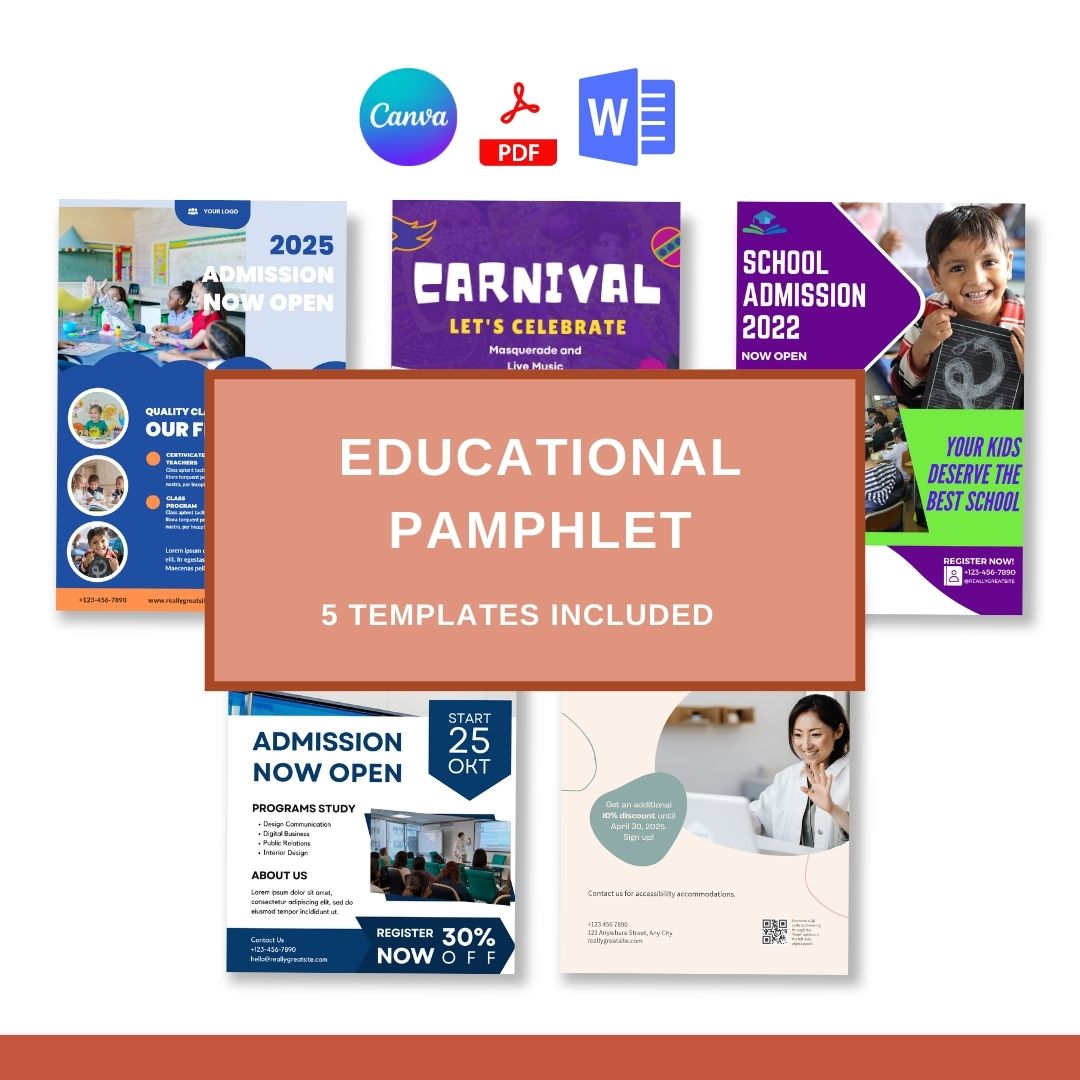 Educational Pamphlet Template Printable PDF Word [Editable]