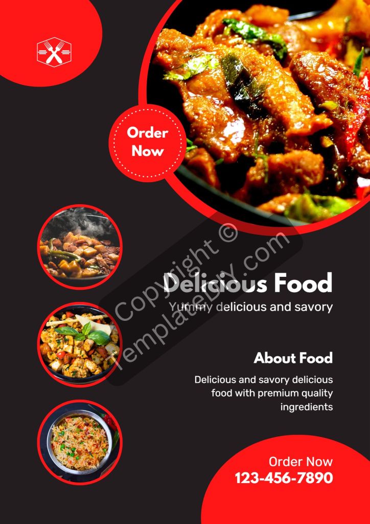 Food Pamphlet Template Printable PDF, Word [Editable]