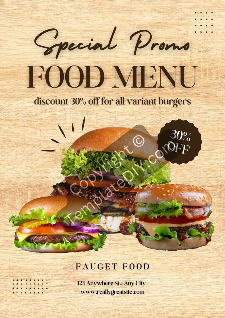 Food Pamphlet Template Printable PDF, Word [Editable]