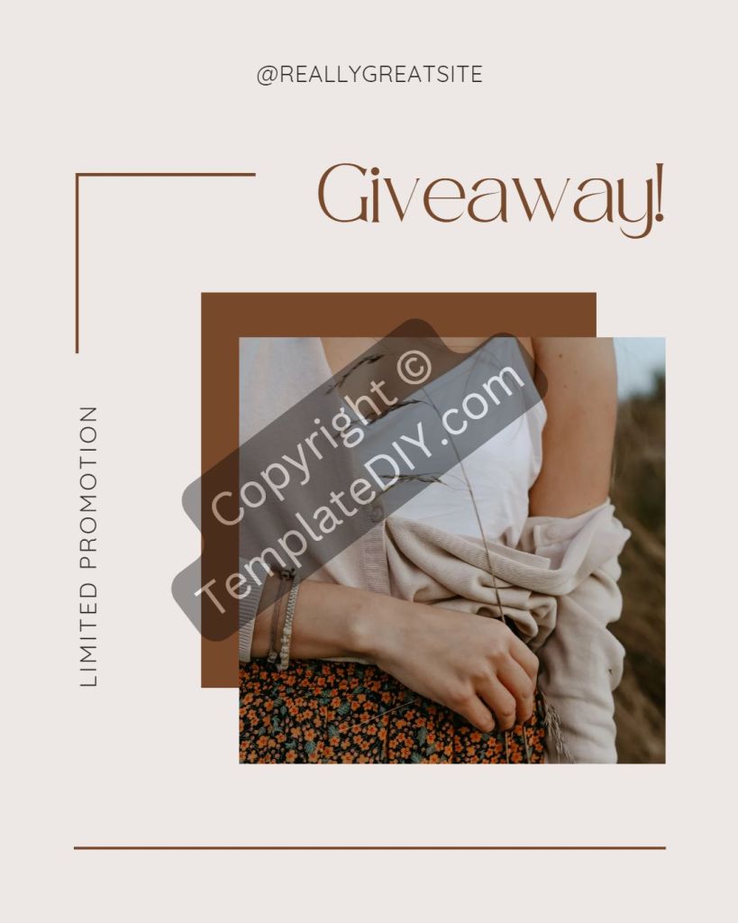 Giveaway Post Template Printable in PDF, Word [Editable]