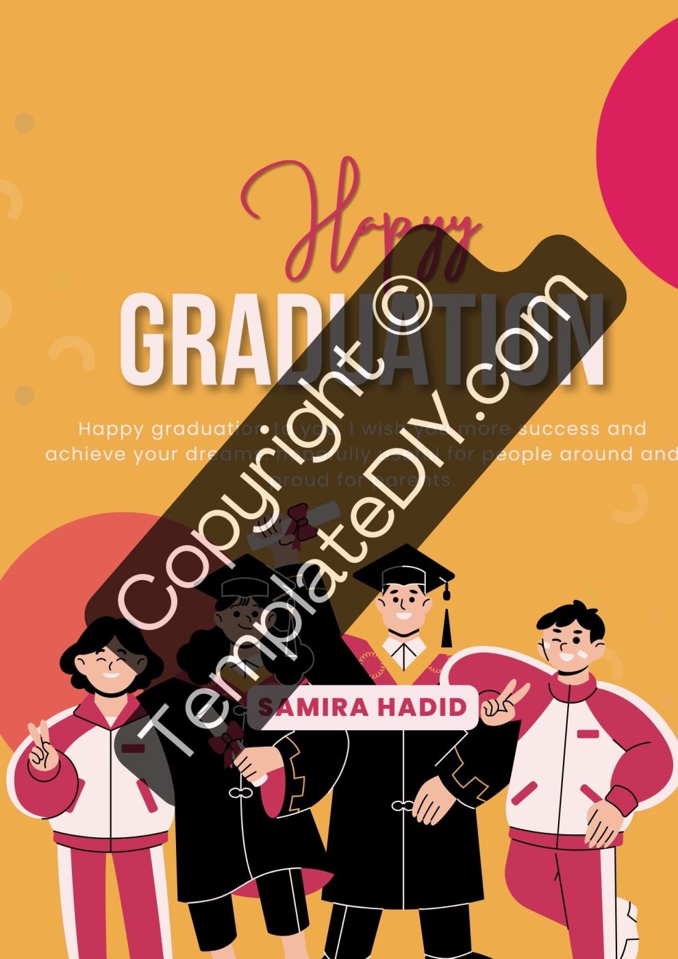 Graduation Pamphlet Template Printable PDF, Word [Editable]