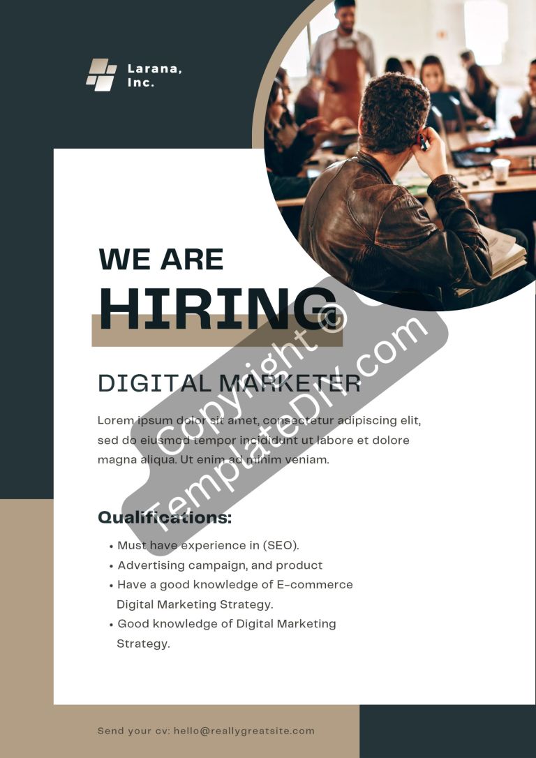 Internal Job Poster Template Printable PDF, Word [Editable]