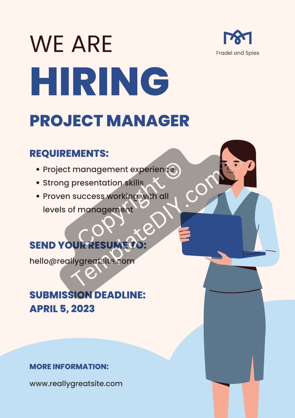 Internal Job Poster Template Printable PDF, Word [Editable]