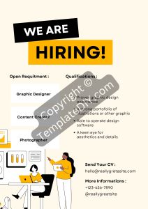 Internal Job Poster Template Printable PDF, Word [Editable]