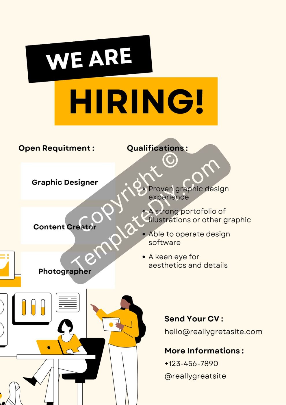 Internal Job Poster Template Printable PDF, Word [Editable]