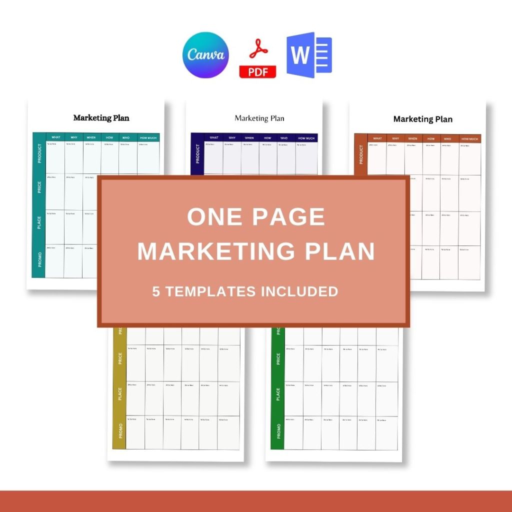 One Page Website Template Printable PDF, Word [Editable]