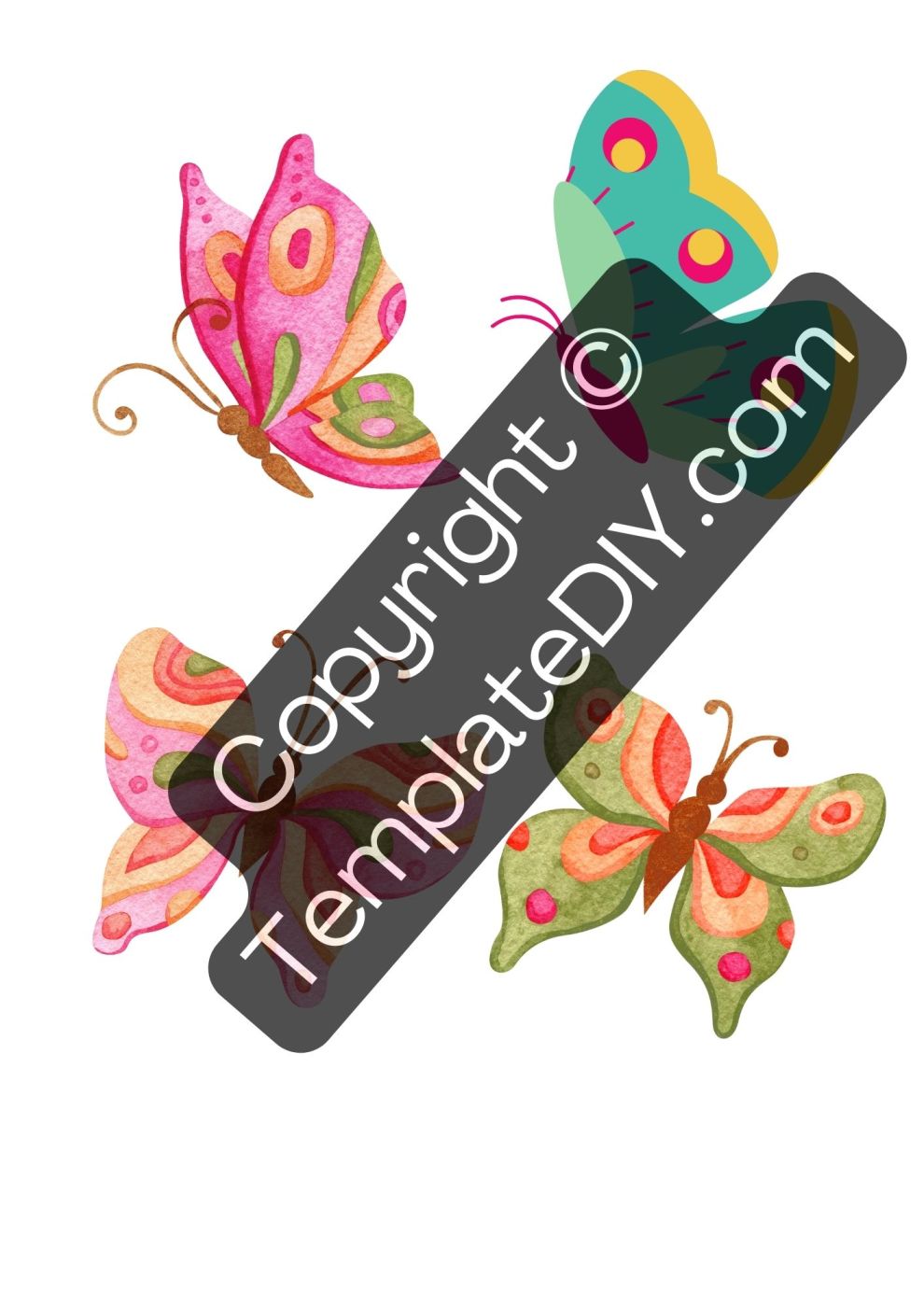 Butterfly Clipart Printable Template PDF, Word [Editable]