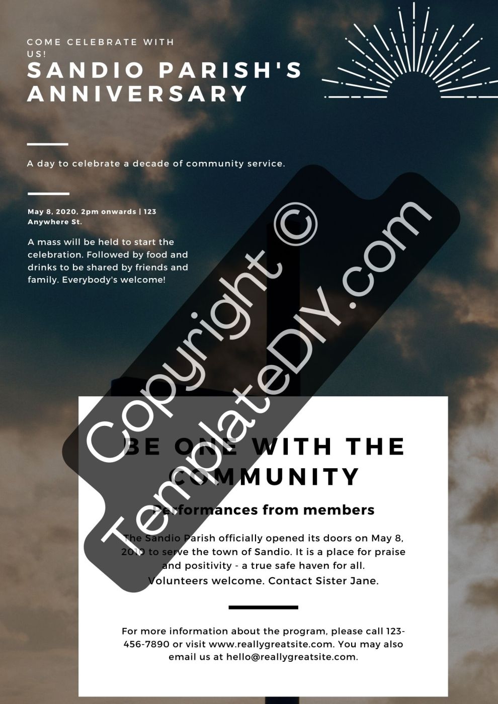 Church Pamphlet Template Printable PDF, Word [Editable]