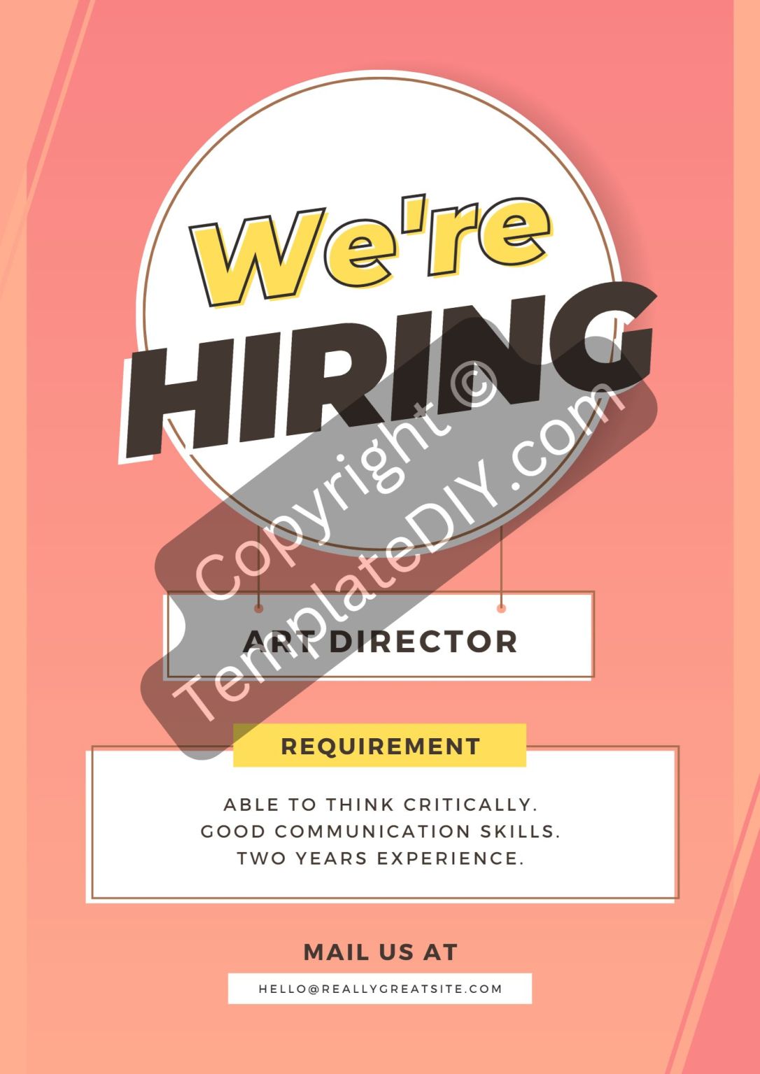 Internal Job Poster Template Printable PDF, Word [Editable]