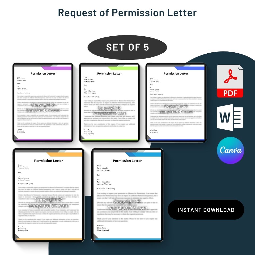 Request of Permission Letter Sample Template and Examples
