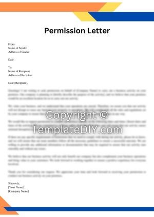 Business Permission Letter Template [Word] | Download Now