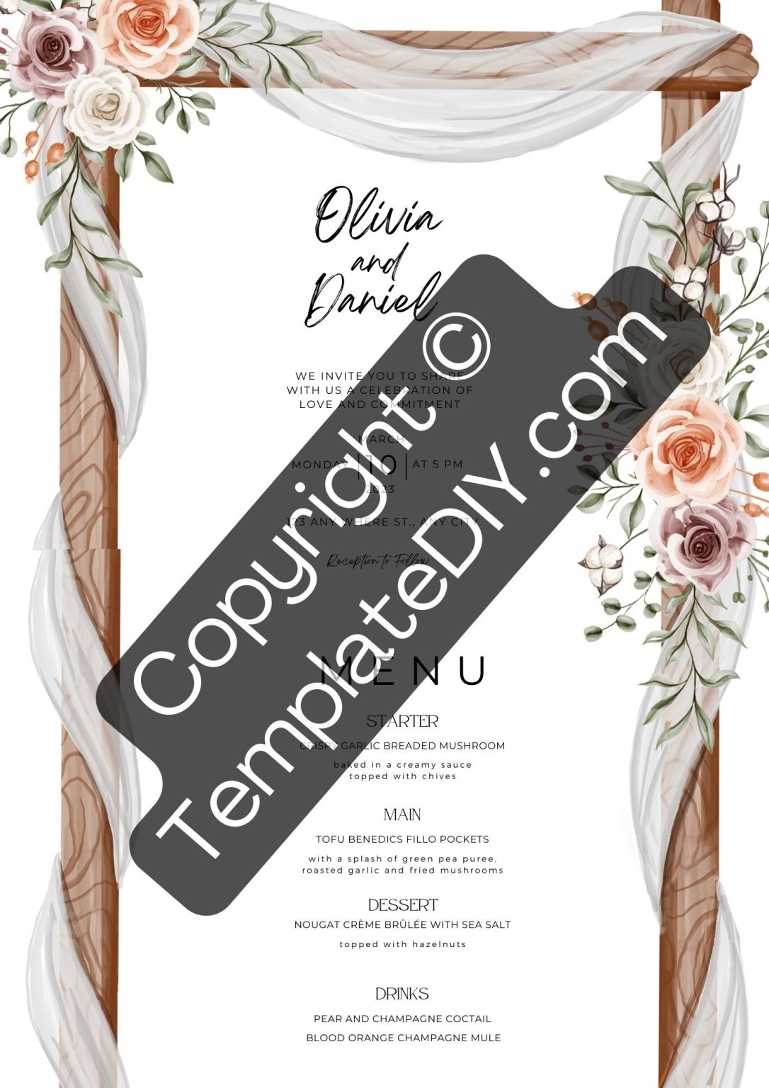 Wedding Pamphlet Template Printable PDF, Word [Editable]