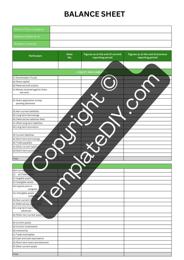 Annual Balance Sheet Template PDF, Word, Excel